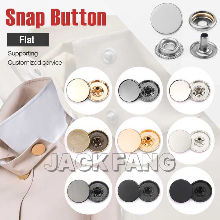 Custom Logo Fashion Metal Snap Button 10mm 18mm 20mm Black Iron Gun ...