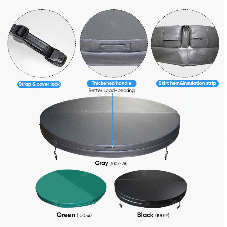 TSPK Modern Spa Hot Tub Cover Leather Rotundity Shape Easy Installation ...