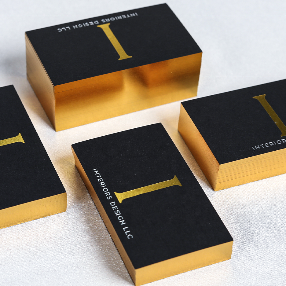 Premium Gold Coil Business Card Custom Logo Hot Stamping Design Art ...