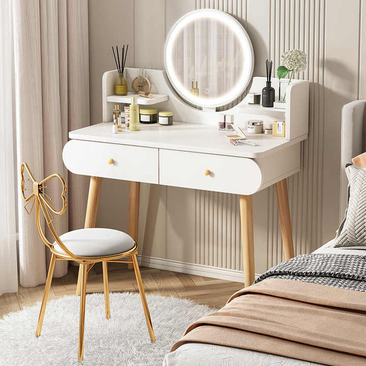 JIUYI Bedroom Modern Simple and Luxurious Makeup Table, Small-sized ...