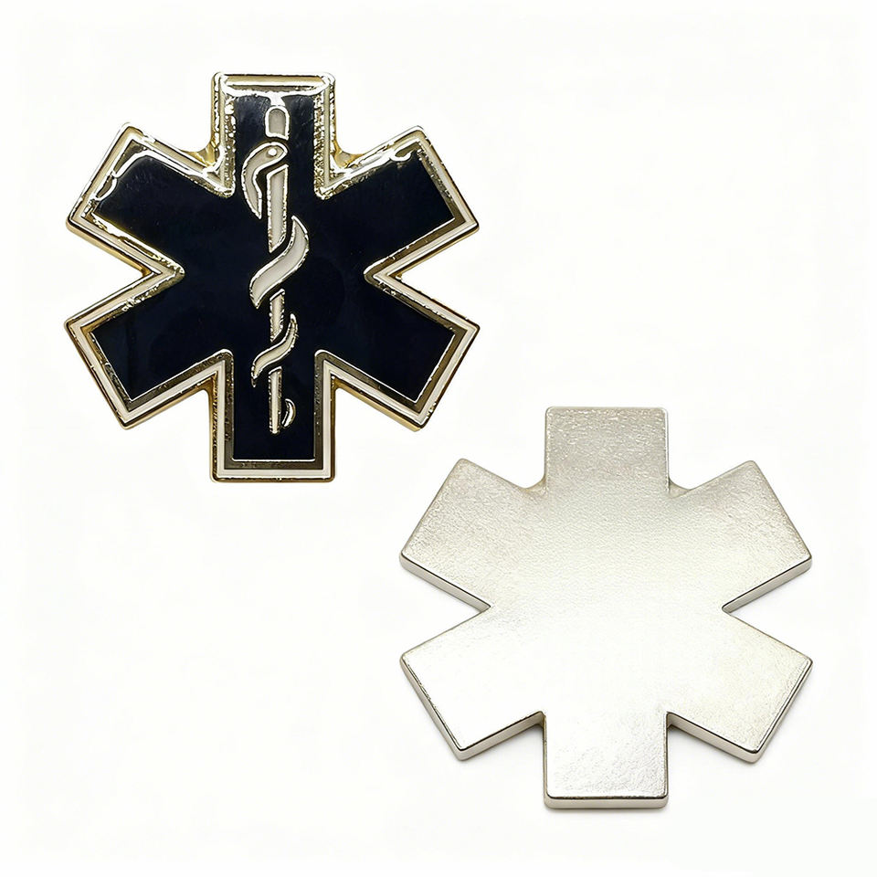 Wholesale Star of Life Medical Lapel Pins Enamel Health EMT Insignia ...