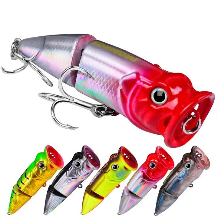 11.5g Realistic Floating Popper Lures 7.3cm Printed Hard Plastic ...