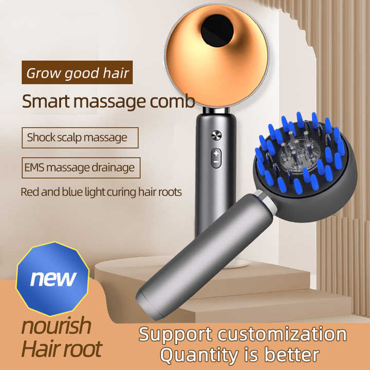 Portable Scalp Massager Brush Microcurrent Vibrating Head Comb| Alibaba.com