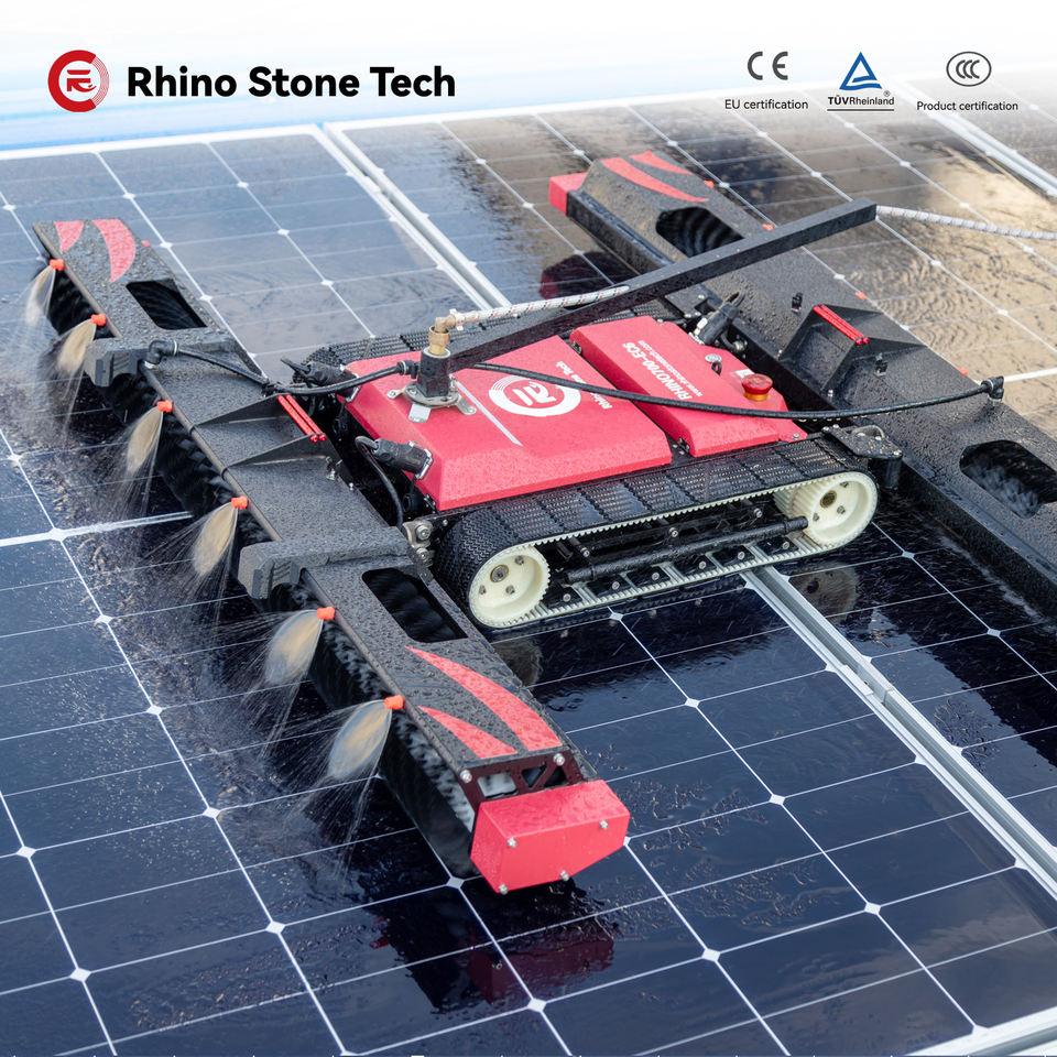 Crawler Walking Remote Controlled Solar Panel Cleaning Robot High ...