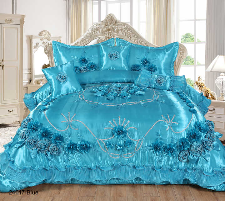Luxury 6PC Flora Modern Bridal Bedding Set for New Home Wedding & Hotel ...