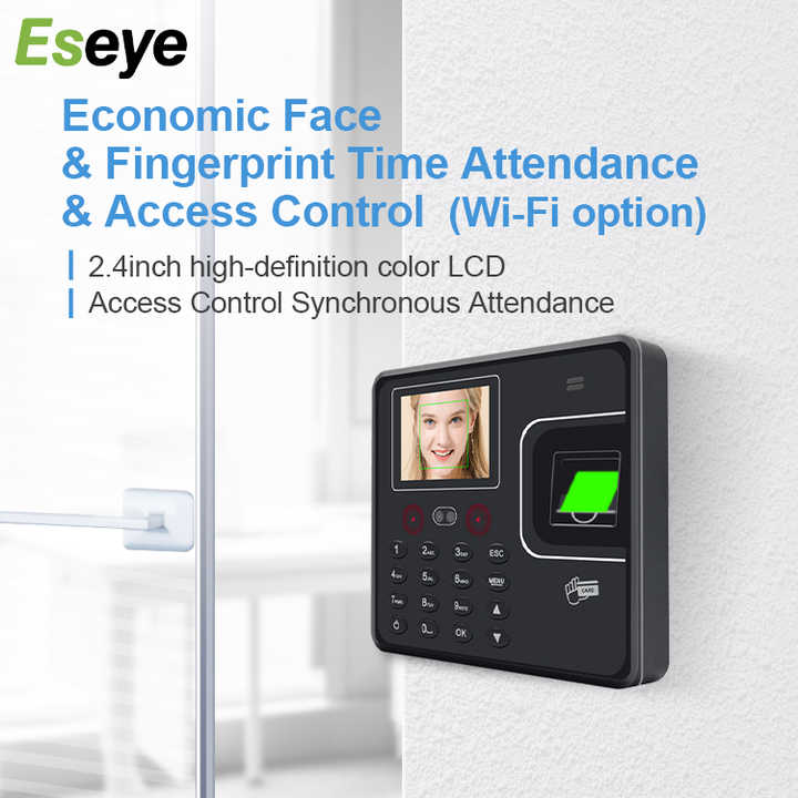 Eseye Face Recognition Attendance and Access Control Device Time Clock Biometric Keypad USB TCP ...