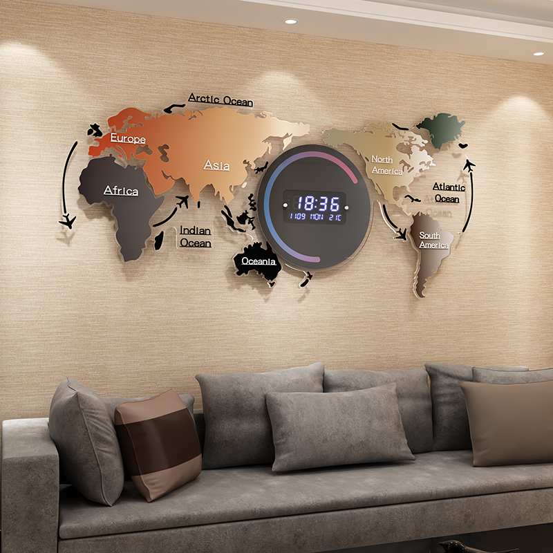 Buy In Bulk Electronic Wall Map Customizable Glass Art | Alibaba.com