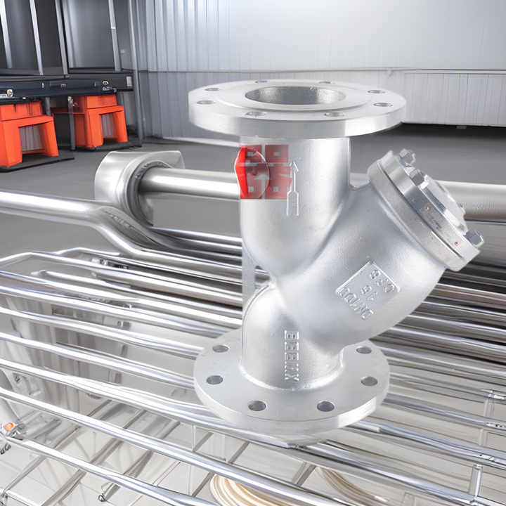 Shanghai Lange GL41H-16P Heavy Duty 304 Stainless Steel Y-Type Filter Manual for Gas Flange ...