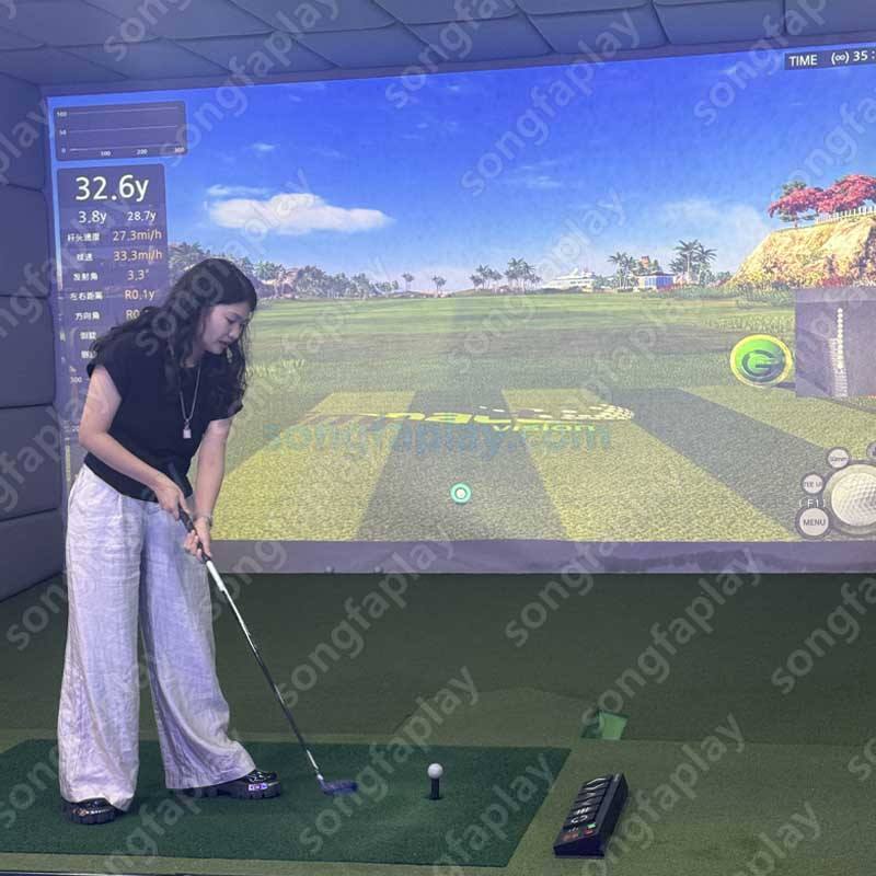 Golf Simulator Indoor Interactive Projection System 1280x720 Optical ...