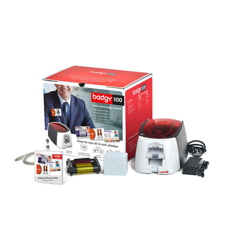 Evolis Badgy100 PVC ID Card Printer for Customization & Dual-Sided ODM