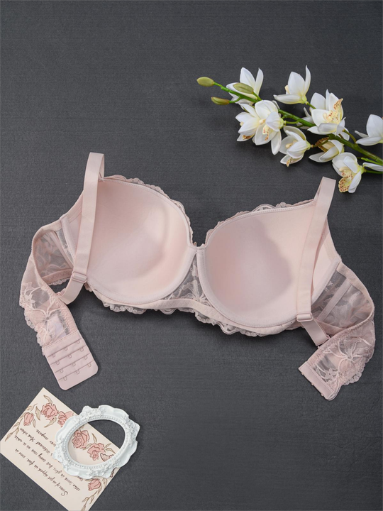 Plus Size Full Cup Thin Lace Bra for E Cup Women - OEM Available