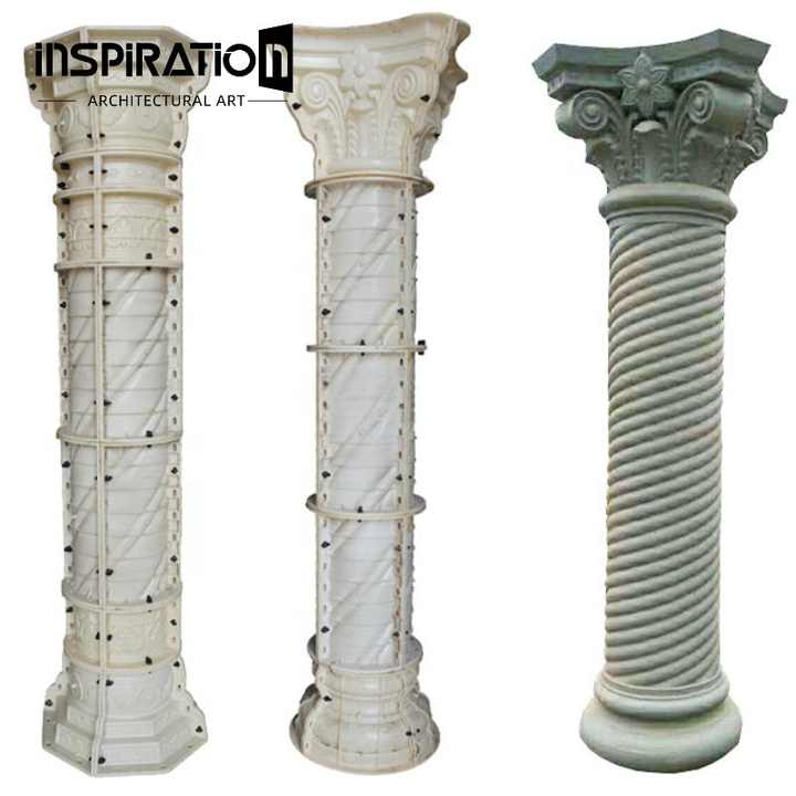 Durable Plastic Concrete Column Mouldings Cement Column Roman Pillar ...