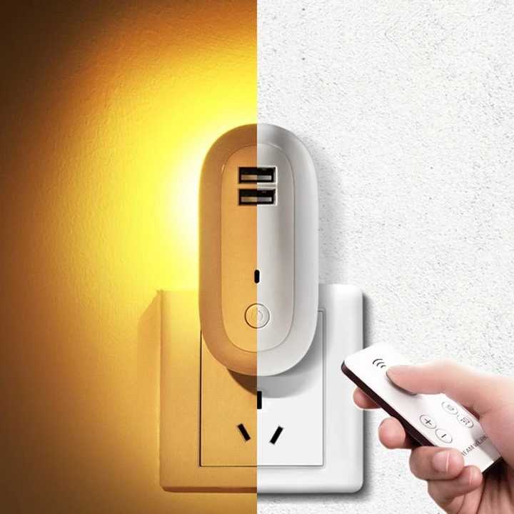 Oval Remote Control Night Light - Smart Home Bedside Lamp