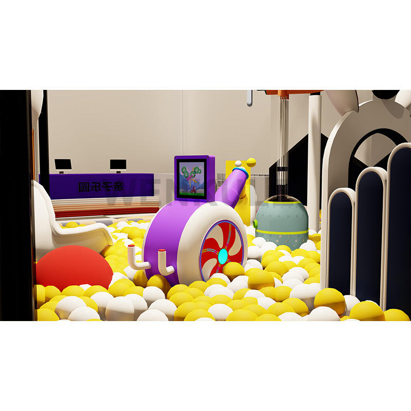 Factory Direct Purple Automatic Ball Cannon with Live Video Soft Play ...