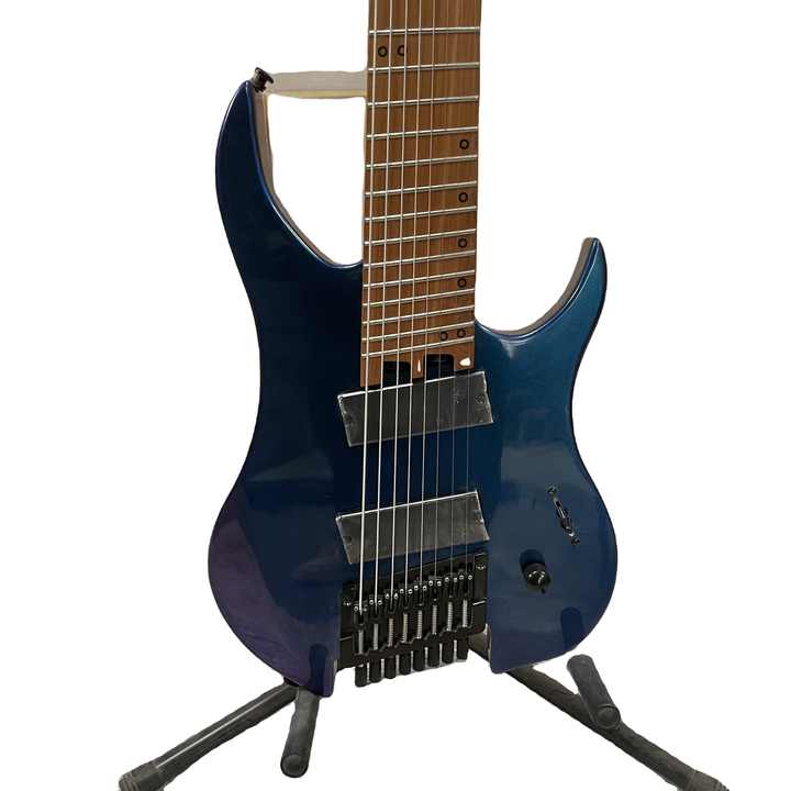Durable Electric Blue Carbon Fiber 8-String Guitar OEM