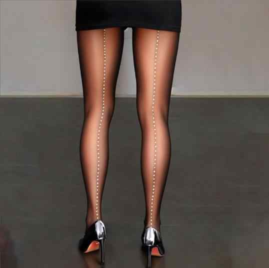 Wholesale Fishnet Stockings Professional Women 12D Seamed Crystal ...