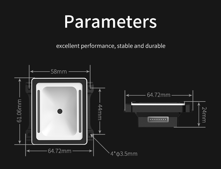 Vguang QT970 Embedded QR Code Reader 2D OEM Fixed Mount Small size high ...