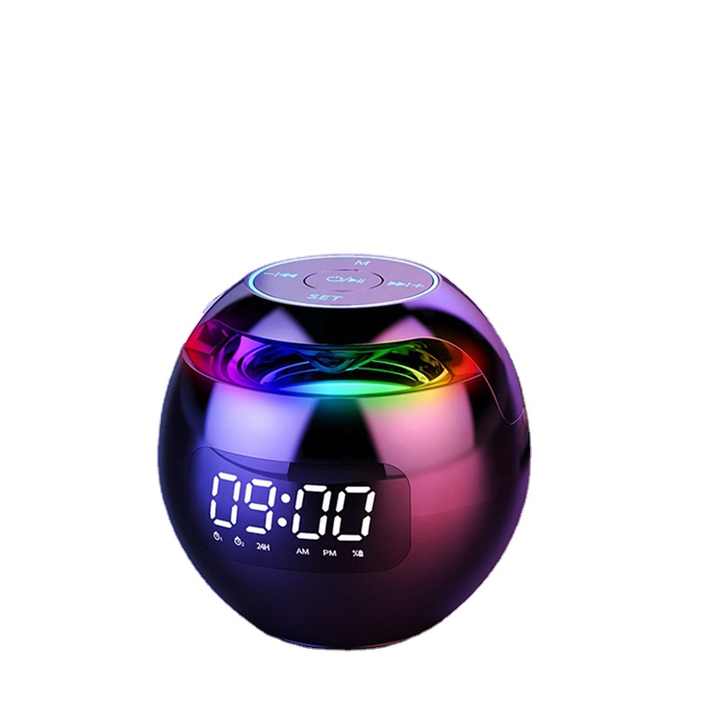 G90 ball speaker seven Color Dazzles light clock alarm 18h playing time ...
