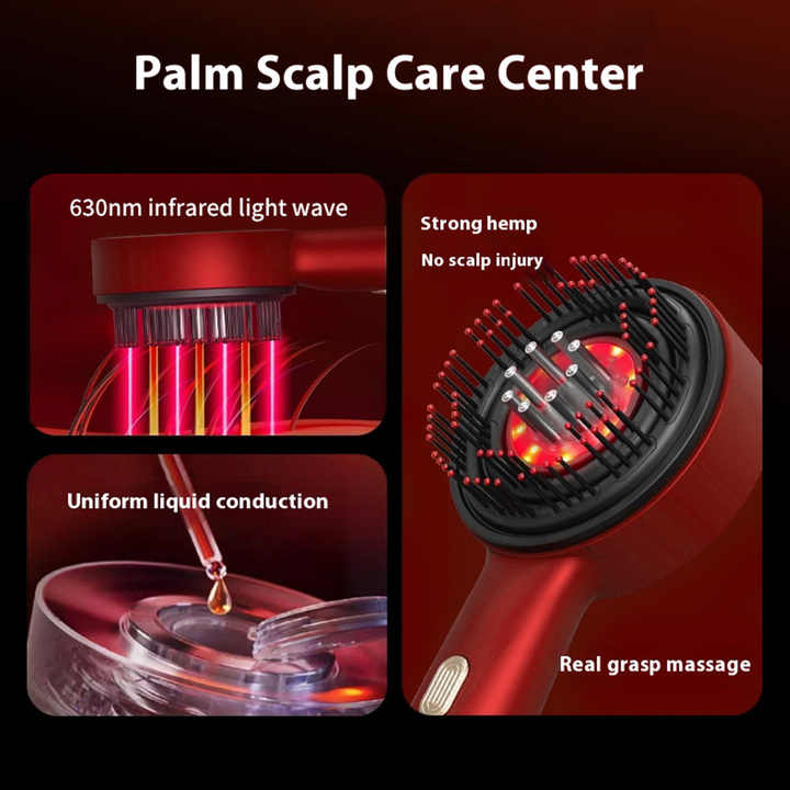 3 in 1 Multi Functional Red Blue Light Hair Comb Massager