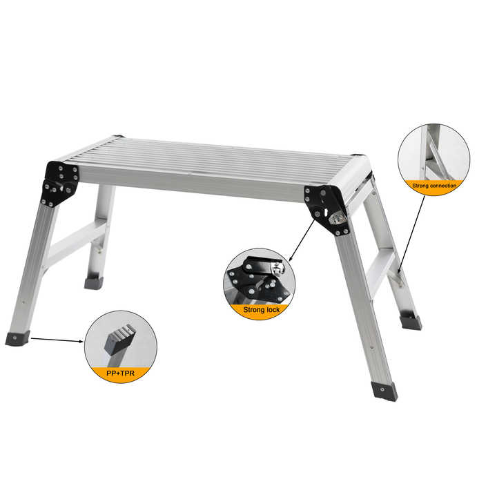 Heavy-Duty Aluminium Work Platform Scaffold 150+kg Industrial Capacity ...