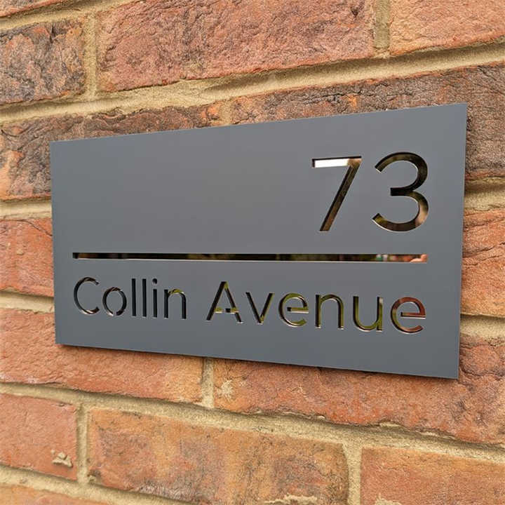 Metal Number Custom Door Unit Number Outdoor Sign Plate Home Address ...