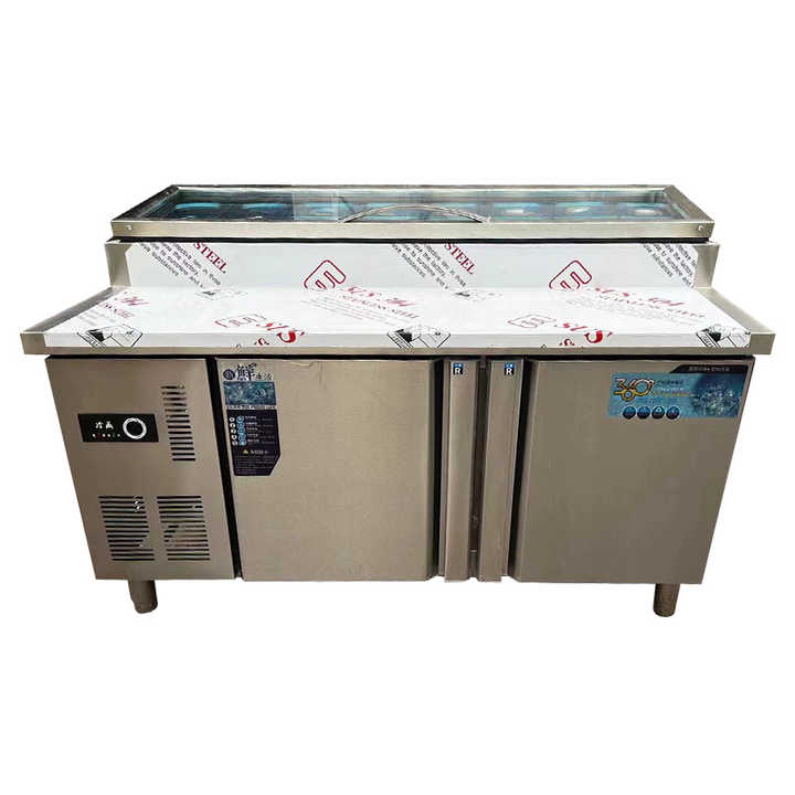 Professional Stainless Steel Pizza Preparation Station/Pizza Display ...