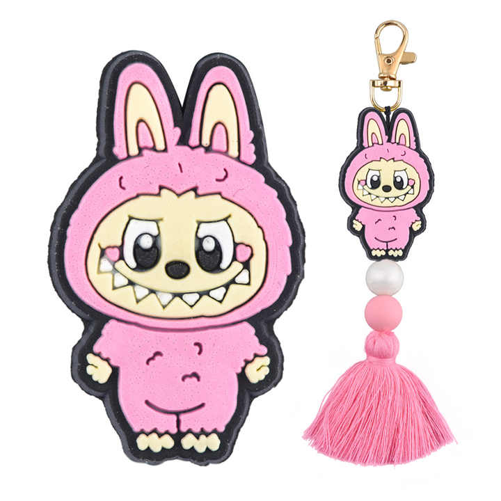 Cartoon Labubu Beaded Pen DIY Accessories Pen and Keychain Beads and 3d ...