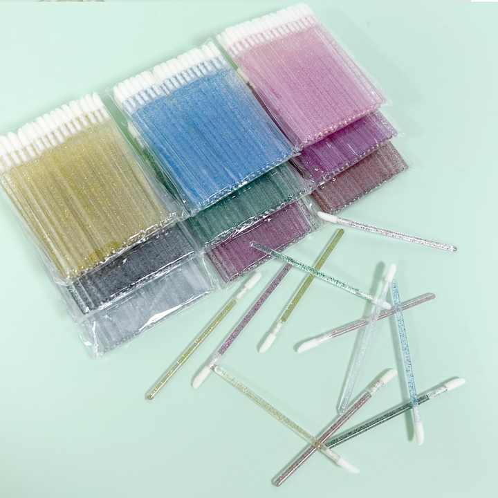 50 pcs Crystal Mascara Wands Applicator Diamond Disposable Lip Brushes ...