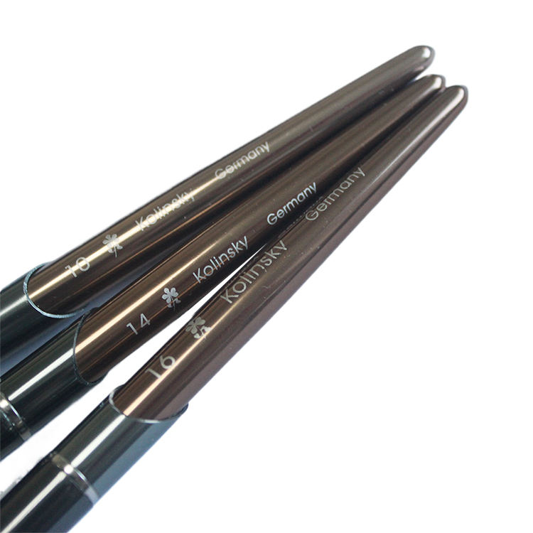 Kolinsky Nail Brushes Wholesale Acrylic Nail Brush EXW Price Coffee ...