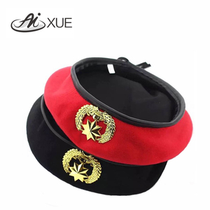 Custom Metal LOGO Free Samples Tactical Beret Formal Woolen Berets For ...