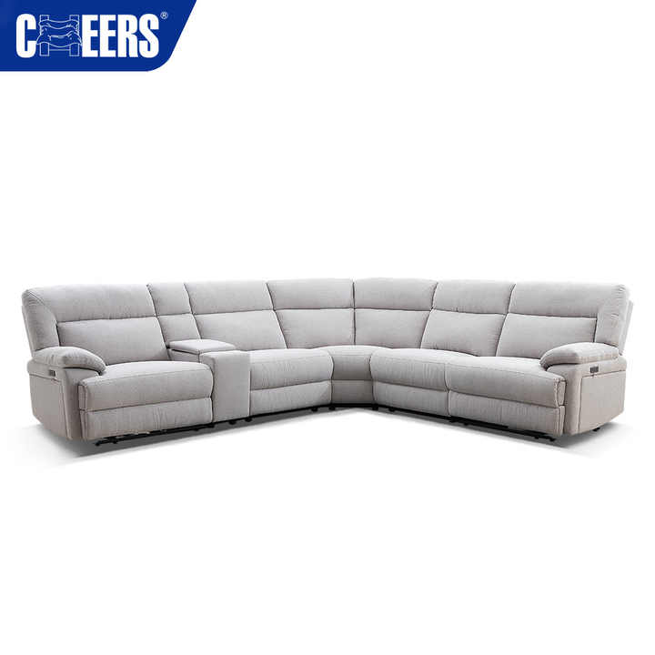 CHEERS Fabric Power Sectional Recliner Sofa - High End Comfort