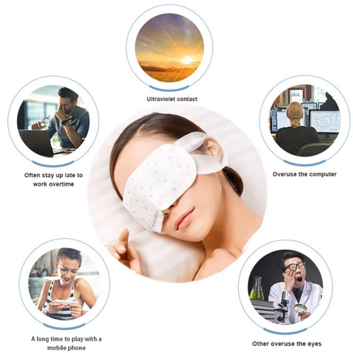 Steam Eye Mask Cotton Elastic Traditional Formula Restful Sleep Steam ...
