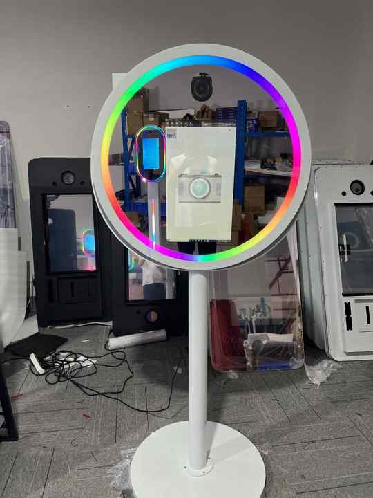 21.5inch Round Magic Mirror Photo Booth Compatible with DSLR ...