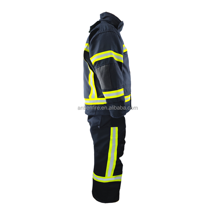 NFPA 1971 Compliant Firefighter Turnout Suit - Navy Blue Aramid
