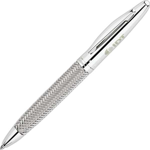 High Quality Custom Logo Printed Woven Steel Barrel Pen Metal Twist ...