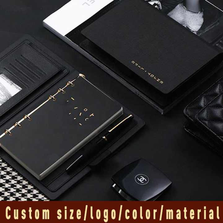 Luxury Business Custom Logo Debossed PU Leather Notebook Hardcover ...
