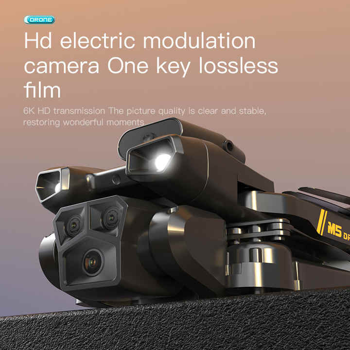 Newest M5 4K Dual HD Drone Mini Camera Obstacle Avoidance Optical Flow ...