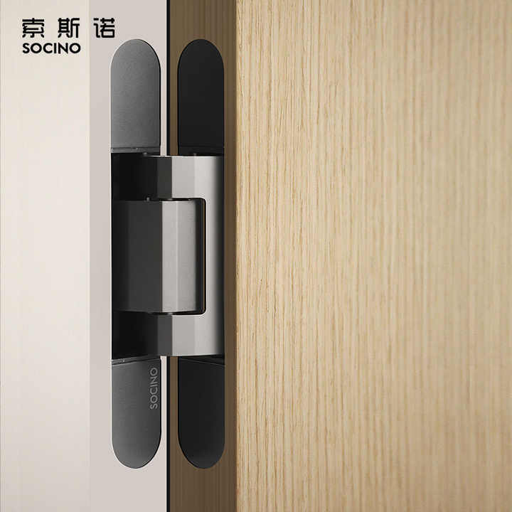 Matt Black 3D Adjustable Self Closing Hydraulic Hidden Door Hinge