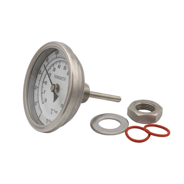 Home Brew Kettle 2" Stem Dial Thermometer Bi-metal With 1/2"NPT Nut ...
