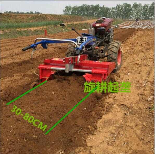 Small Walk-Behind Tractor for Efficient Strawberry Ridge Cultivation