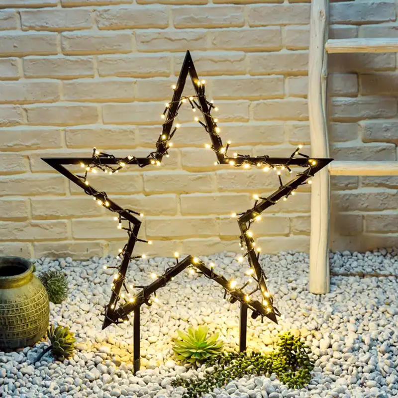 NY011022 Iron Metal Star Frame LED garden Lights-Taizhou Deco-Maker ...