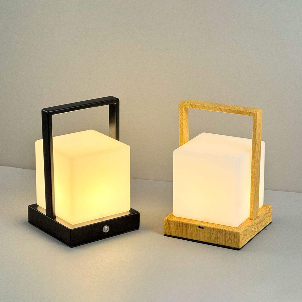Modern Portable Square LED Night Light Creative USB Charging Atmosphere ...