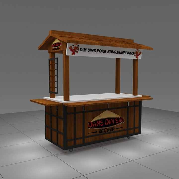 Mobile Coffee Ice Cream Cart - Perfect for Street Vending