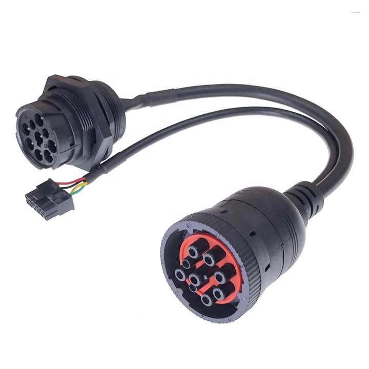 J1939 Install Y-Cable with Threaded Nut - Black/low-speed