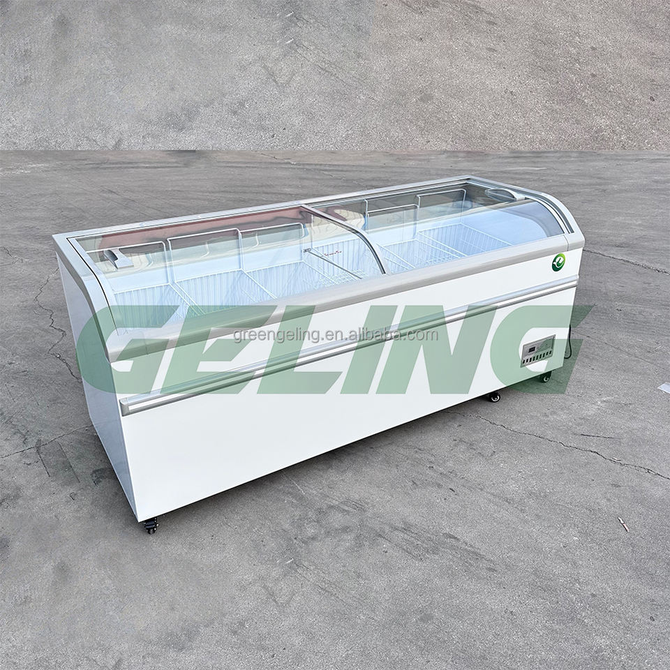 GELING Glass Door Ice Cabinet with 406L Capacity Eco-Friendly & Food ...