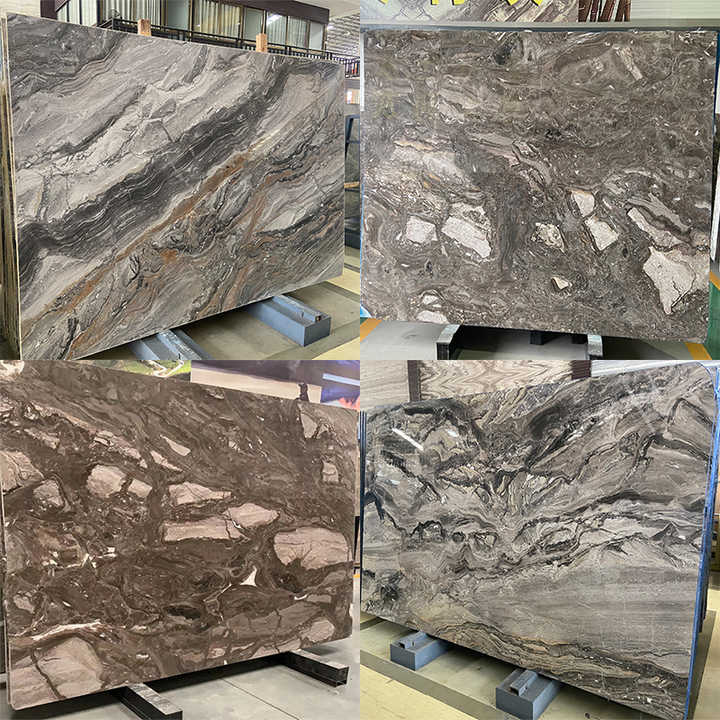 Modern Luxury Natural Phantom Grey Marble Slab for Kitchen Countertop ...