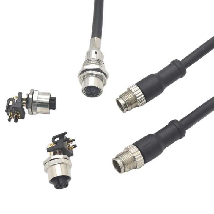 M12 Connector 8 Pin X Code Signal Welding Cable Wire Male Female Plug ...