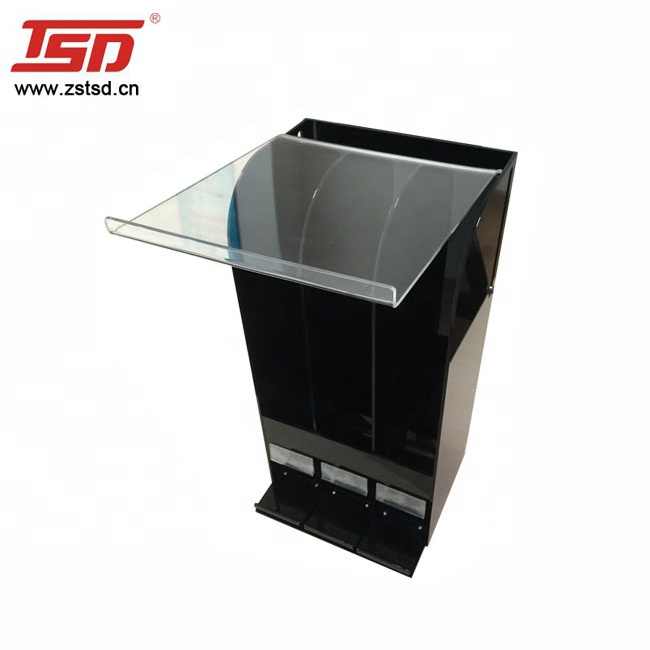 Convenience Store Counter Gravity Acrylic Cigarette Display Dispenser