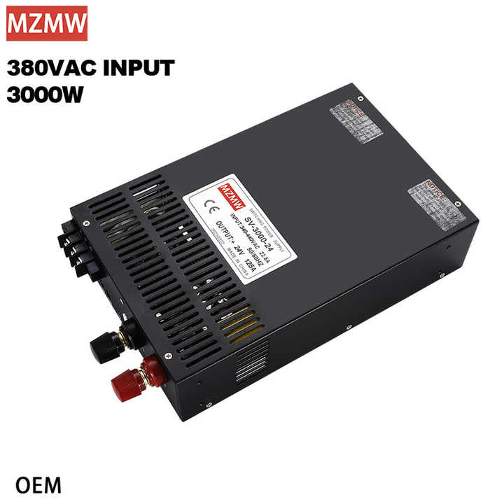 MZMW 3000W 24V 125A 380V Input Voltage Ups Transformer Industrial SMPS ...