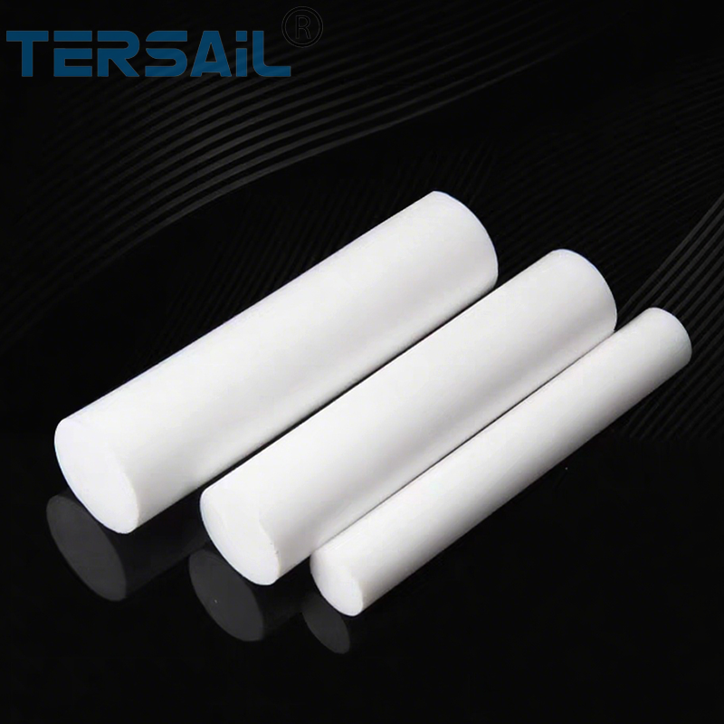 100% Virgin PTFE Solid Round Rods - Custom Sizes for Chemical/Medical Equipment F-4 Fluoroplast ...